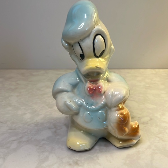 Disney | Accents | Vintage 94s Donald Duck Figurine Piggy Bank Ceramic ...